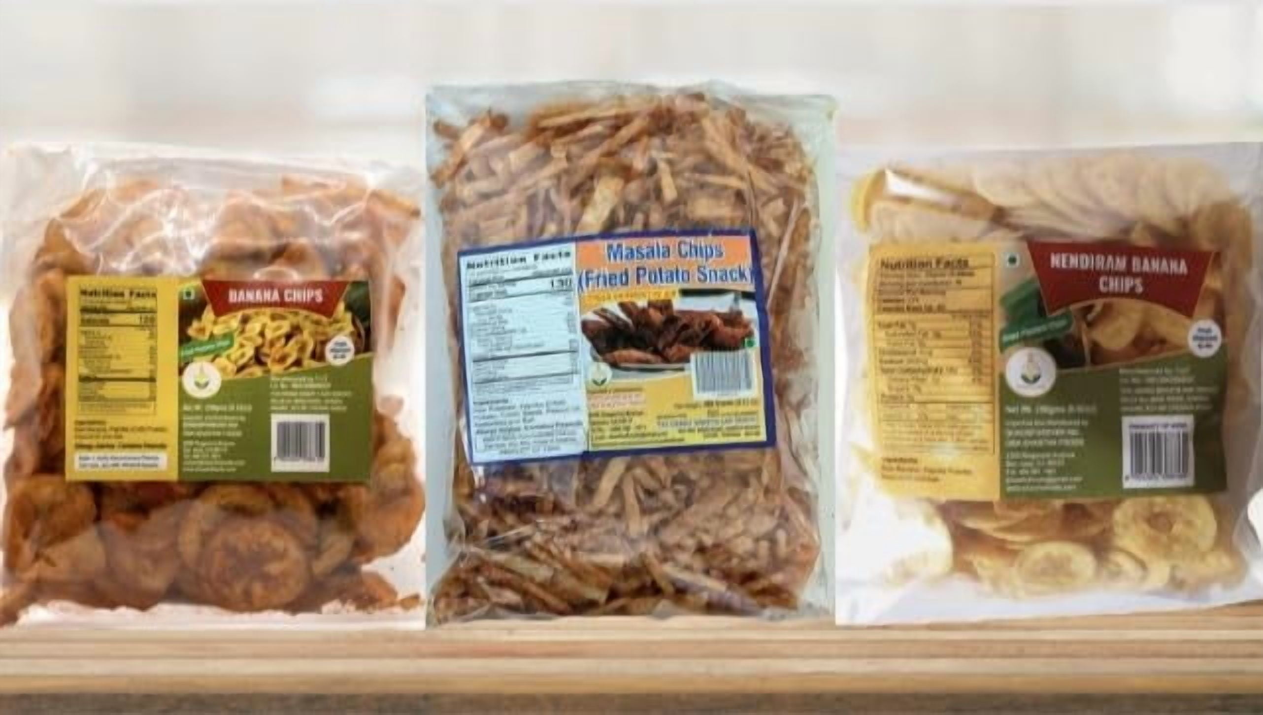 GSS Snacks Combo Pack C (Contains 6 Pkts) Nenthram Chips-2, Banana ...