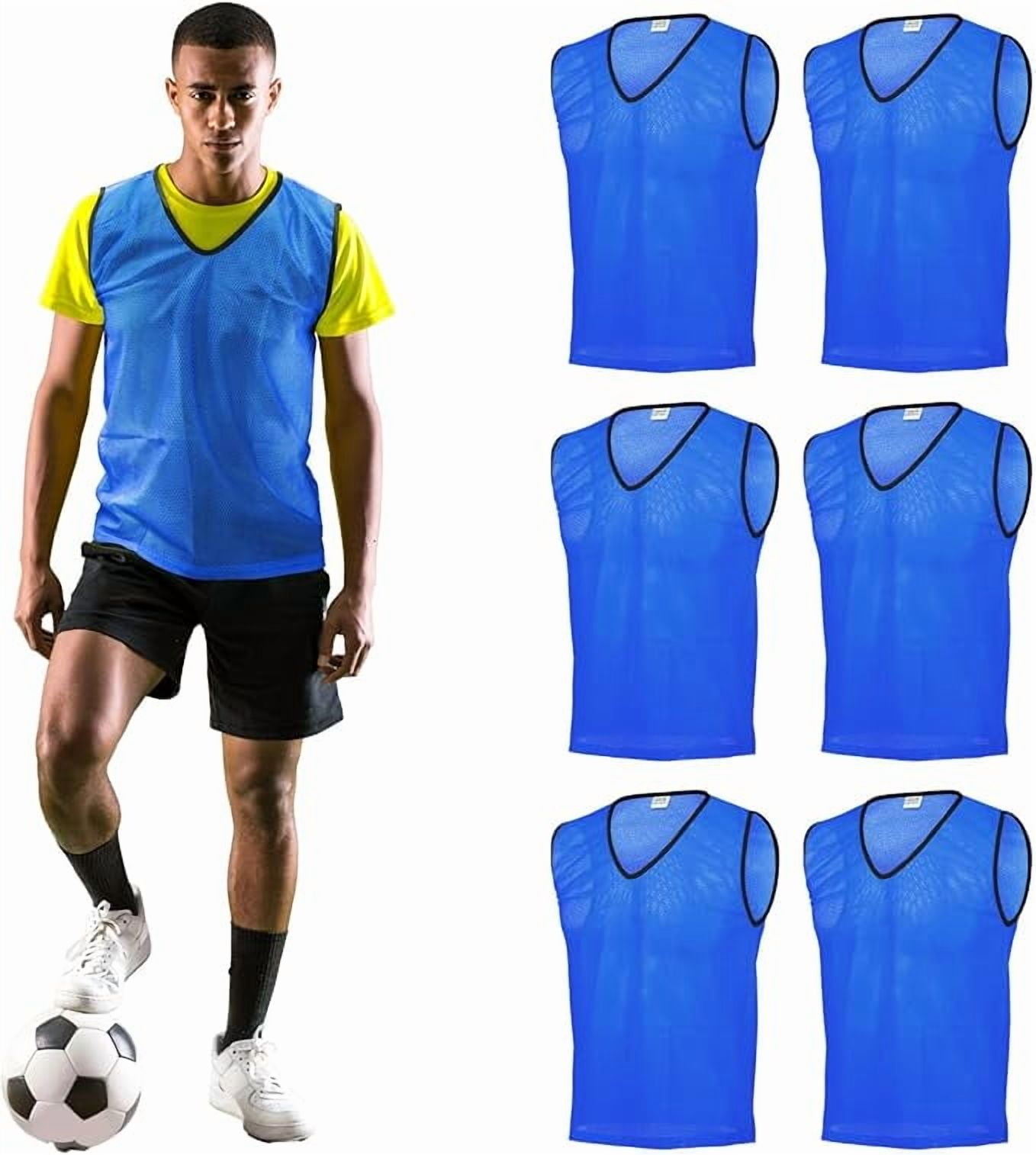 GSi Mesh Sports Pinnies, Pack of 6 – Breathable Polyester Training ...