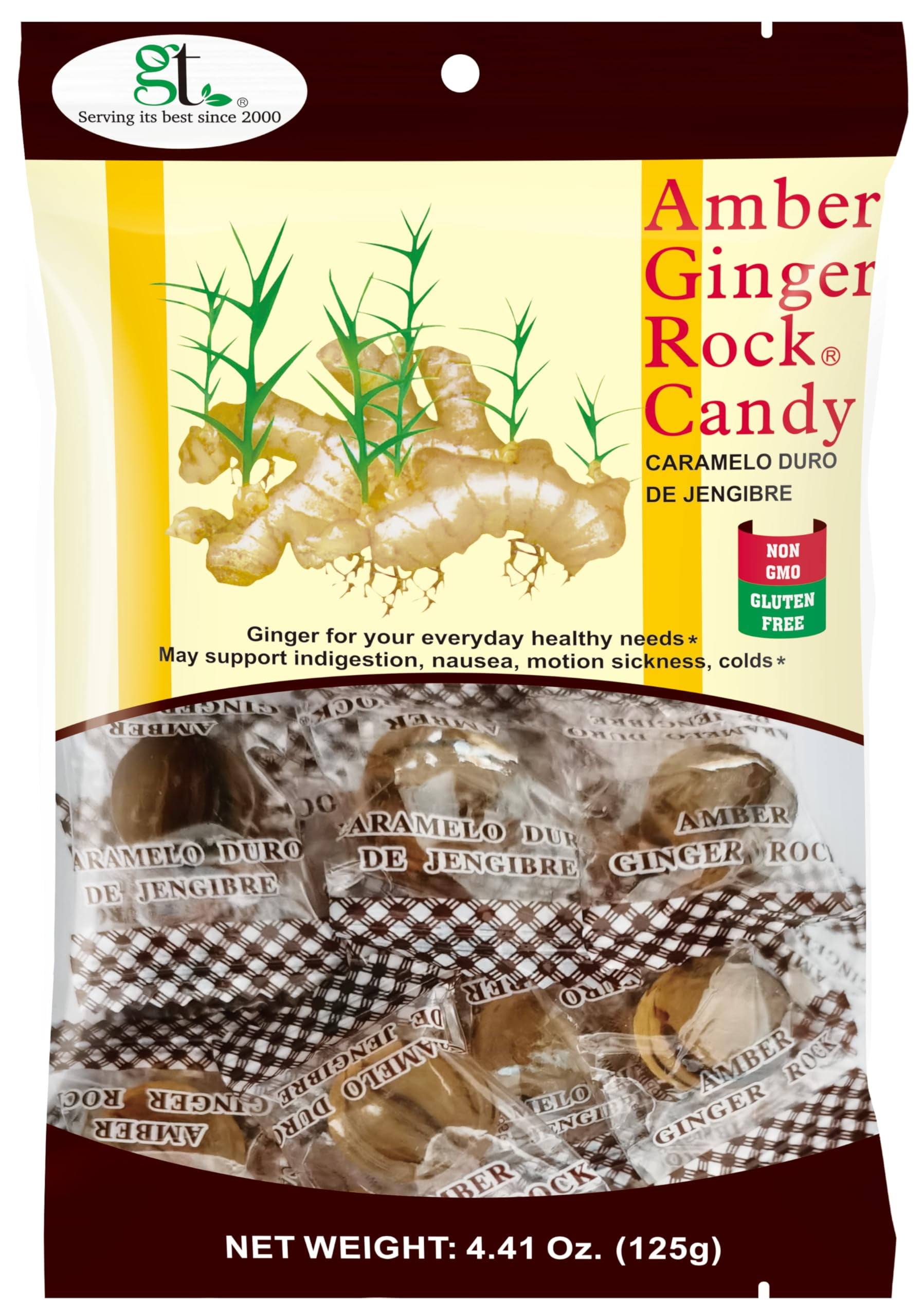 GT Amber Ginger Rock KEF28 Candy, 4.41 Ounce Bag (4-Pack) - Walmart.com