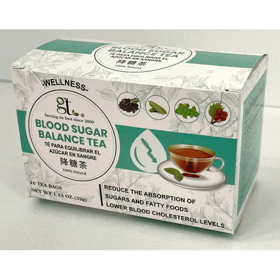 GT Blood Sugar Balance Tea, 1.13 Ounce Box (16 Tea Bags) - Walmart.com