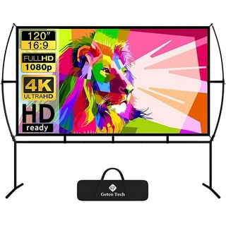 ZENY 100" Diagonal 16:9 Projection Projector Screen HD Manual Pull Down ...