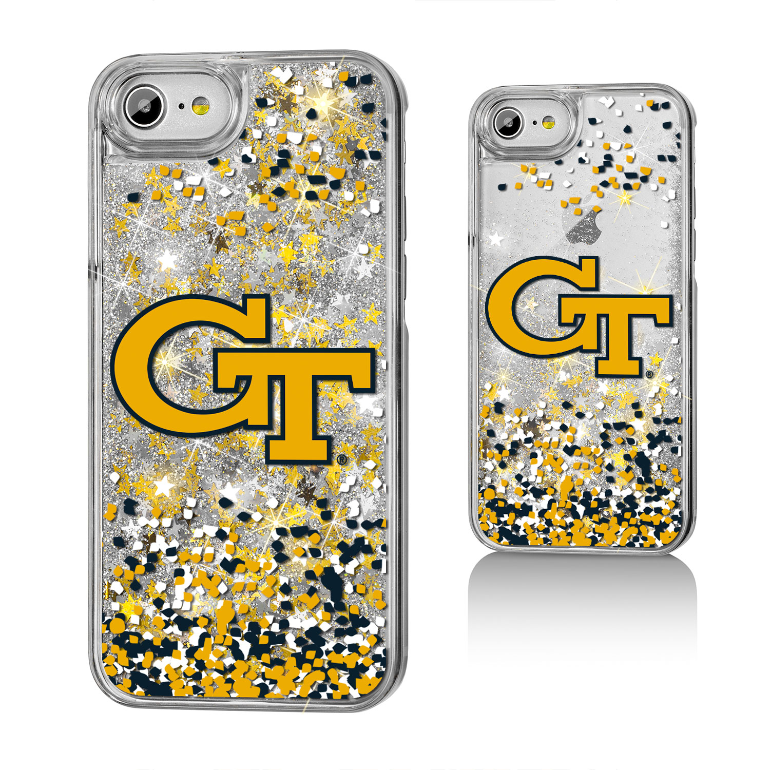 GT Georgia Tech Yellow Jackets Confetti Glitter Case for iPhone 8 / 7 ...