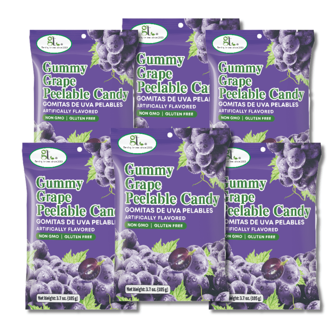GT Gummy Grape Peelable Candy, 3.7 oz, Non GMO, Gluten Free (6 Pack ...