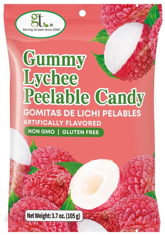 GT Gummy Lychee Peelable Candy, 3.7 oz, Non GMO, Gluten Free - Walmart.com