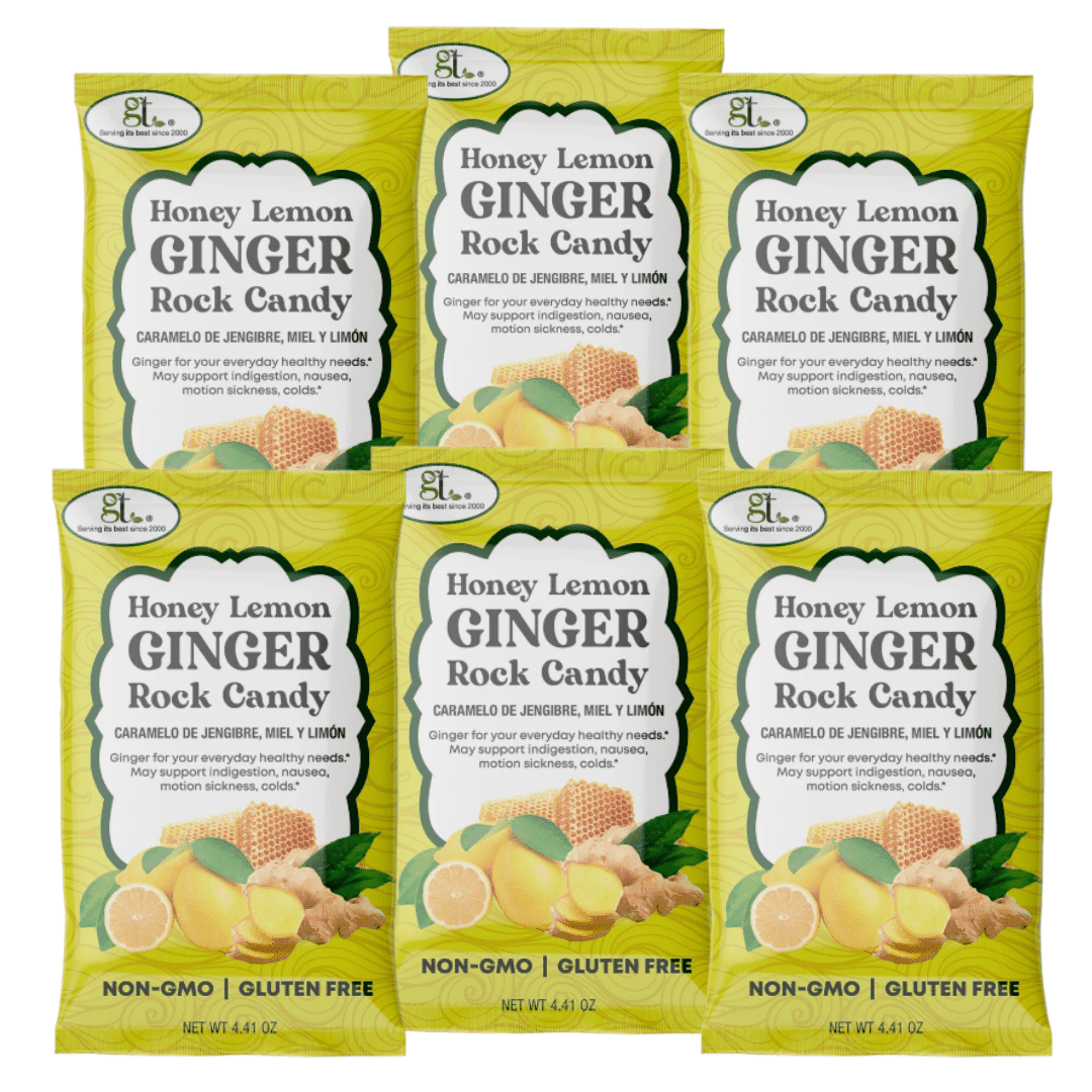 GT Honey Lemon Ginger Rock Candy, 4.41 Ounce Bag, 6 Pack - Walmart.com