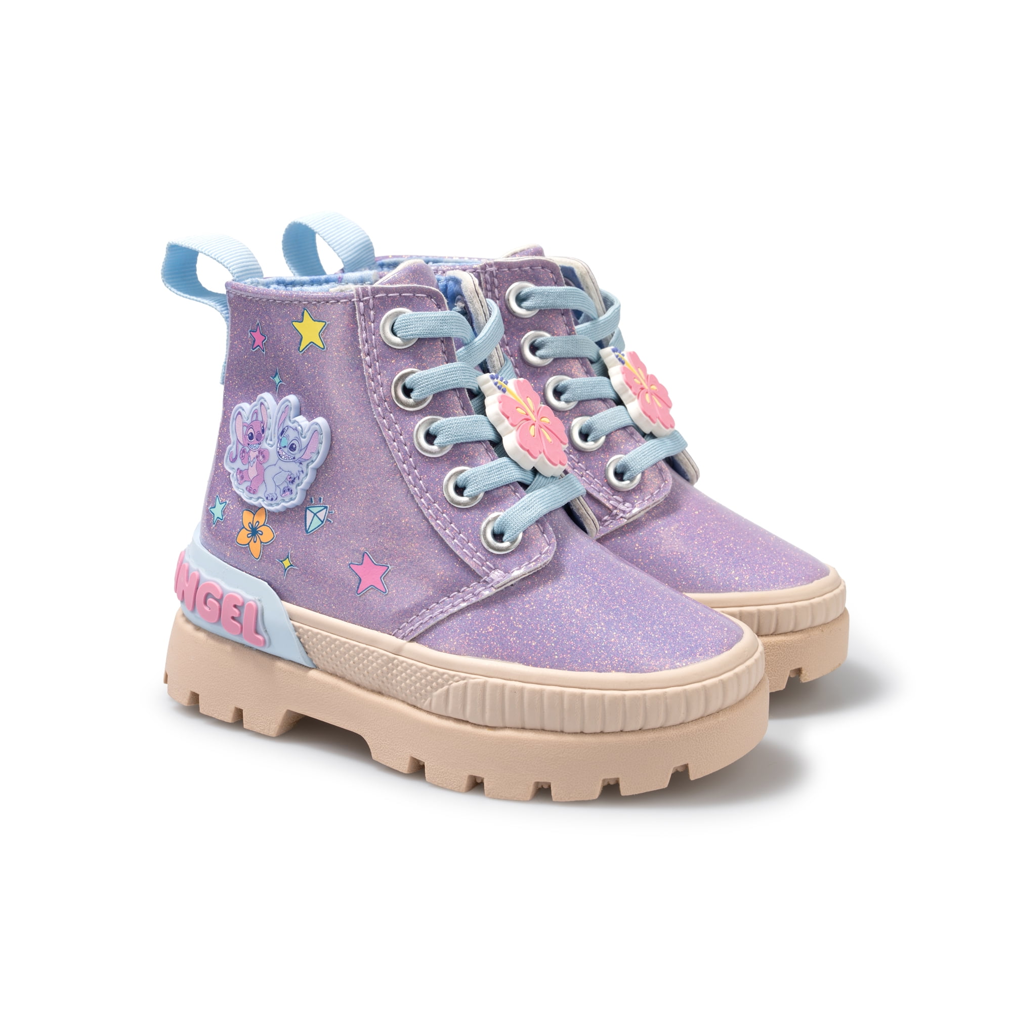 Disney Stitch Toddler Girls Combat Boots - Walmart.com