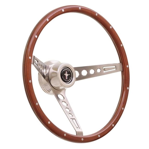 GT Performance 35-5457 GT Retro Wood Mustang Style Steering Wheel ...