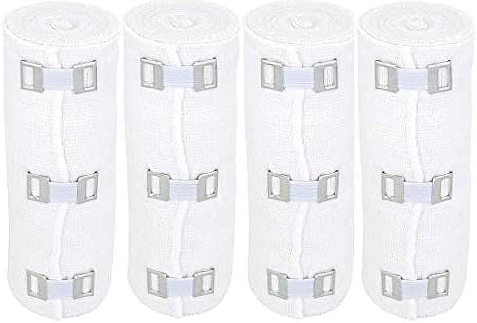 Premium Elastic Bandage Wrap (6" Wide, 4 Pack) - Made of USA Grown Soft ...