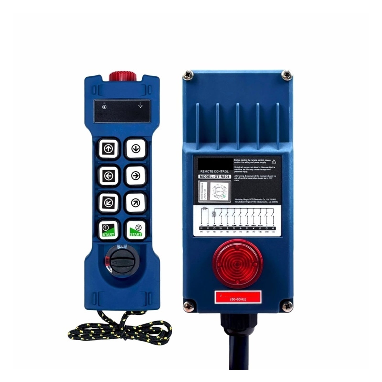 GT-RS08 Industrial Radio Wireless Crane Hoist Remote Control 8 Channel ...