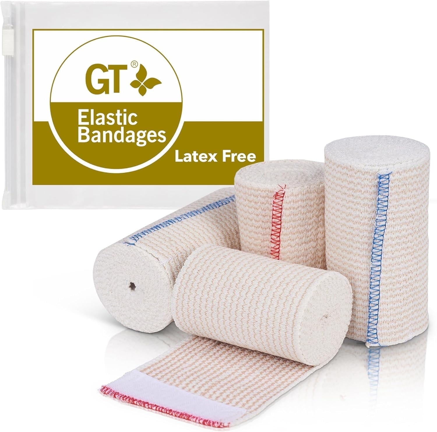 GT Soft | Latex Free | USA Cotton Elastic Bandage | Set of Two 4 inch ...