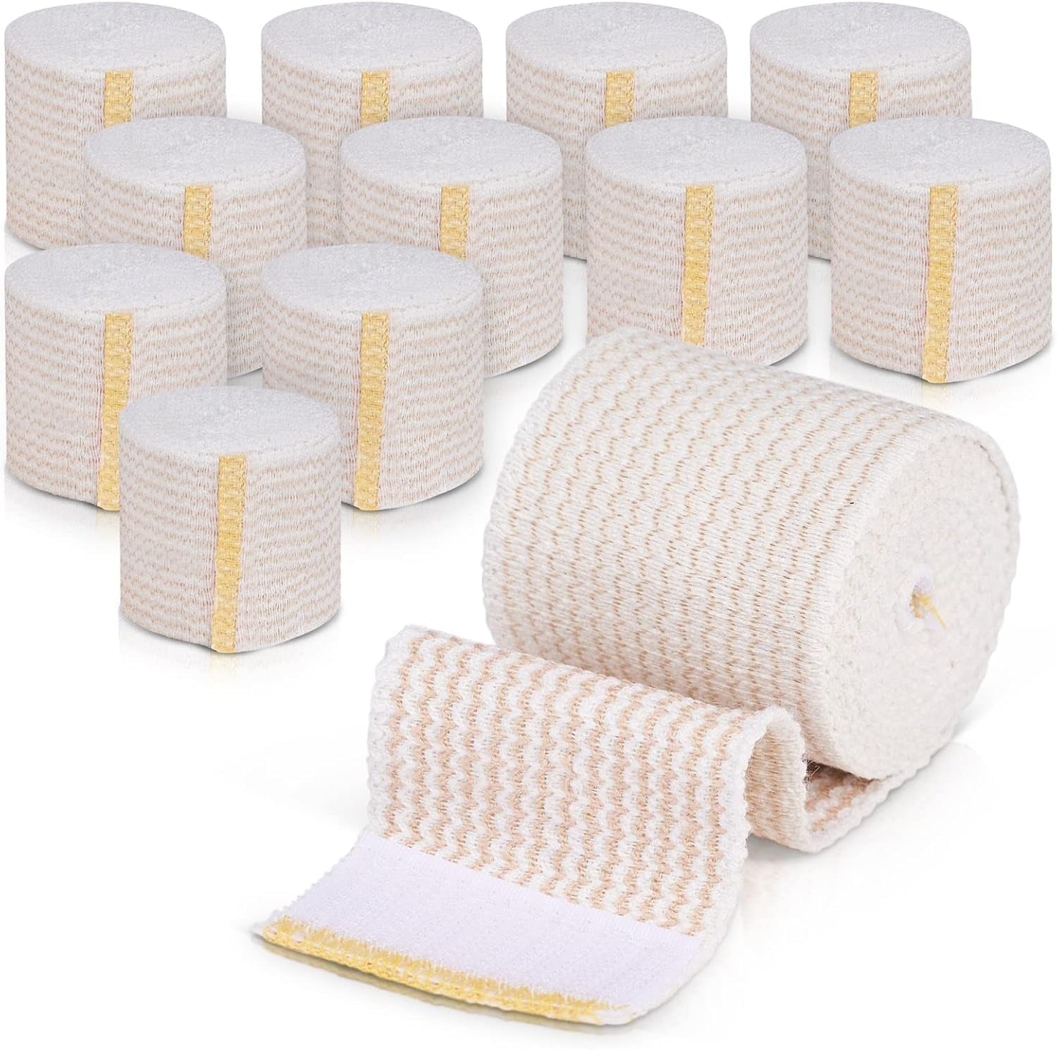 GT USA Cotton Elastic Bandage Wrap (2" Wide, 12 Pack) | Hook & Loop ...