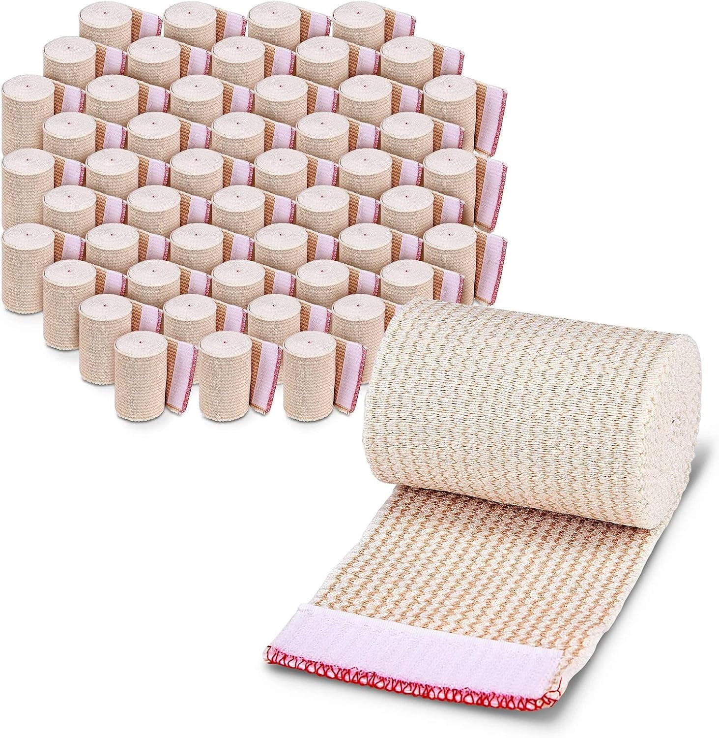 GT USA Organic Cotton Elastic Bandage Wrap (3" Wide, 50 Pack) | Hook ...