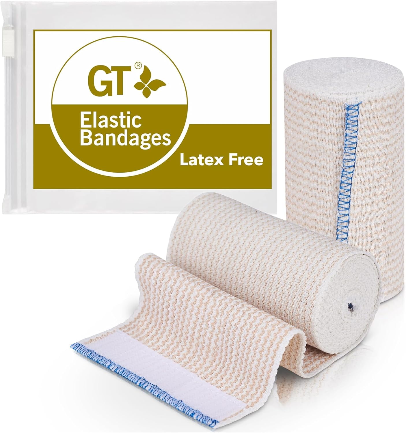 GT USA Cotton Elastic Bandage Wrap (4" Wide, 2 Pack) | Hook & Loop ...
