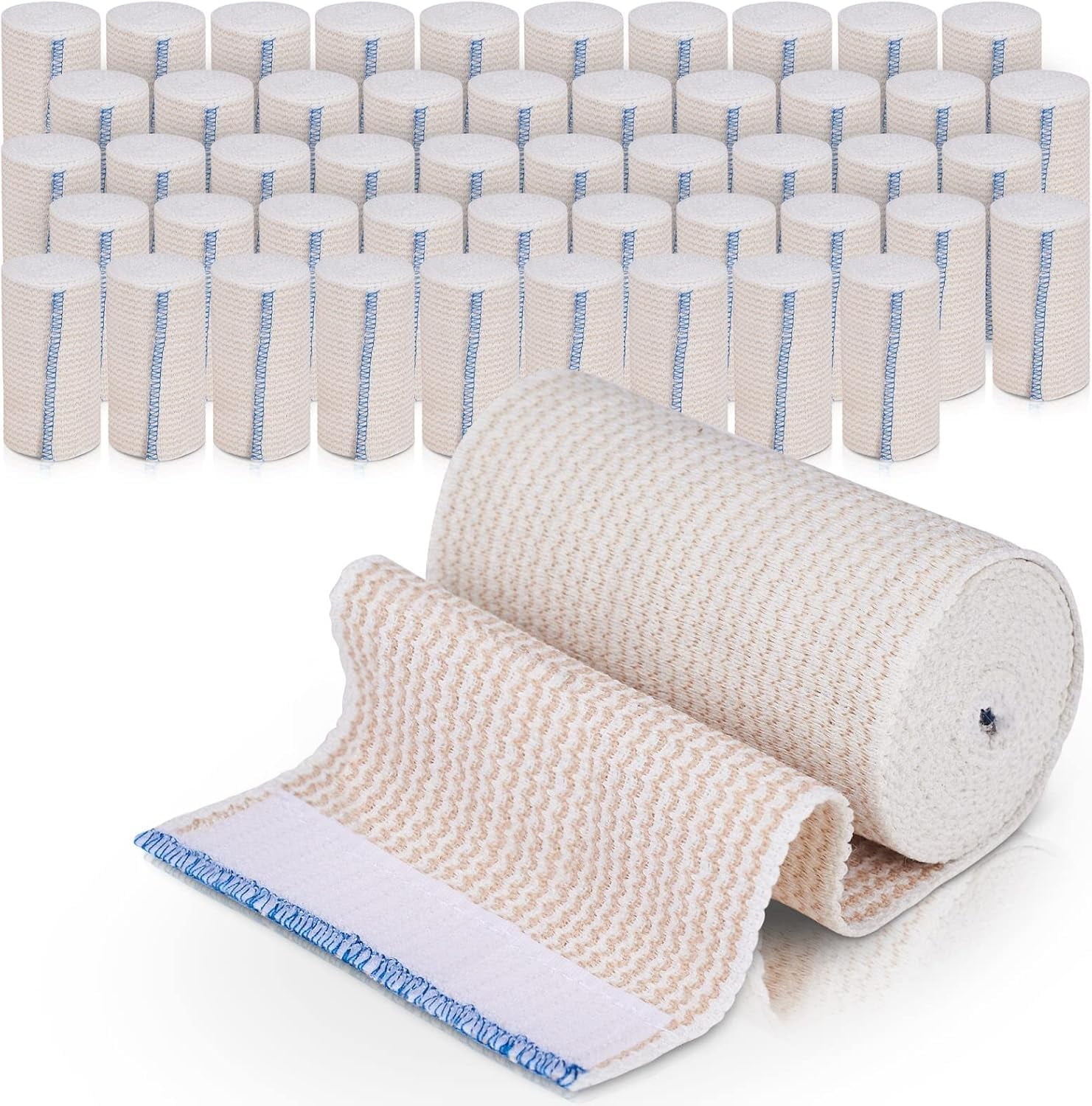 GT USA Cotton Elastic Bandage Wrap (4" Wide, 50 Pack) | Hook & Loop ...