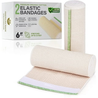 Premium Elastic Bandage Wrap (4" Wide, 2 Pack) - Made of USA Grown ...