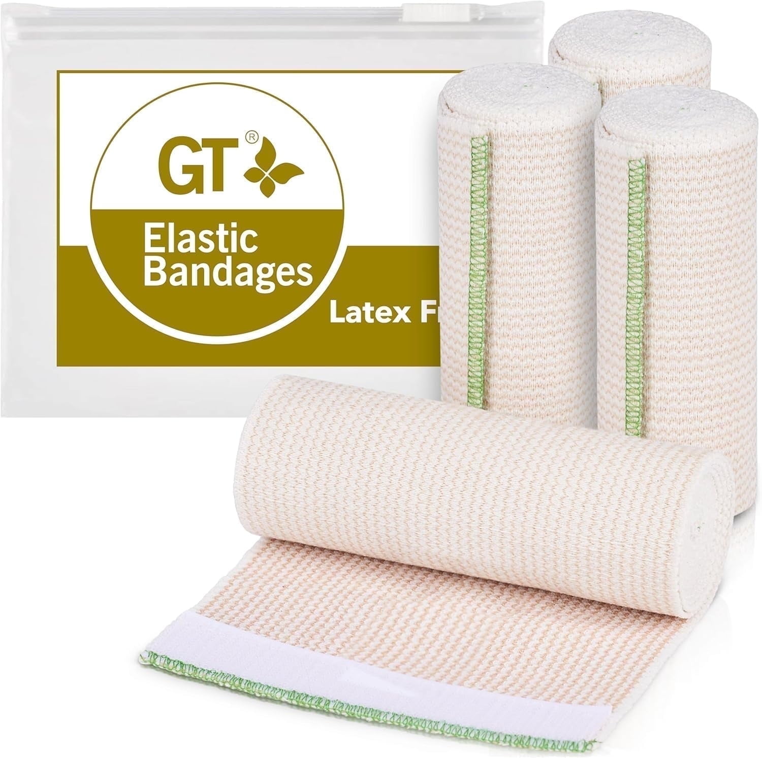 GT USA Cotton Elastic Bandage Wrap (6" Wide, 4 Pack) | Hook & Loop ...