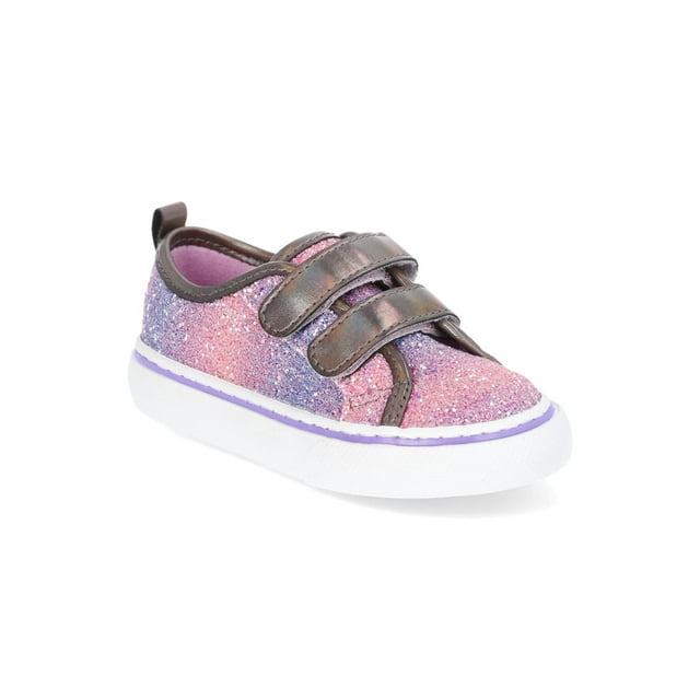 Wonder Nation Toddler Girl Canvas Skate Sneakers - Walmart.com