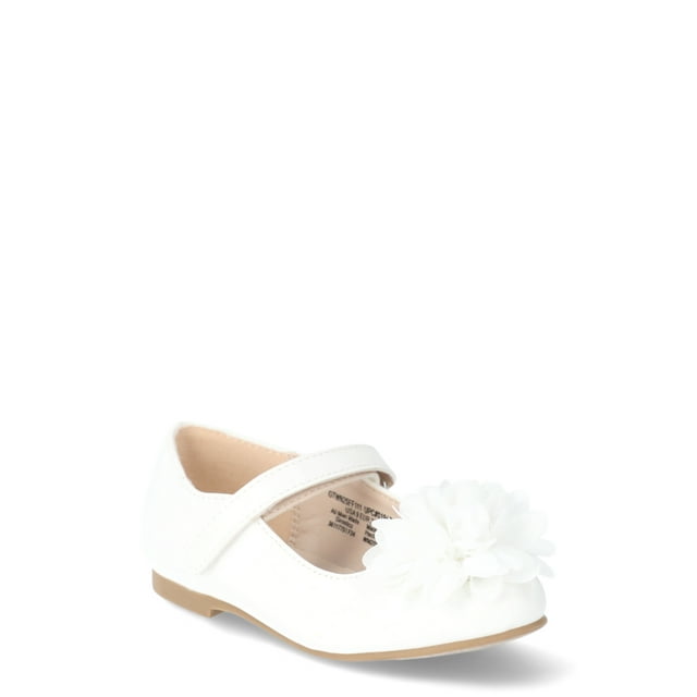 Wonder Nation Toddler Girls Mary Jane Ballet Flower Shoes - Walmart.com