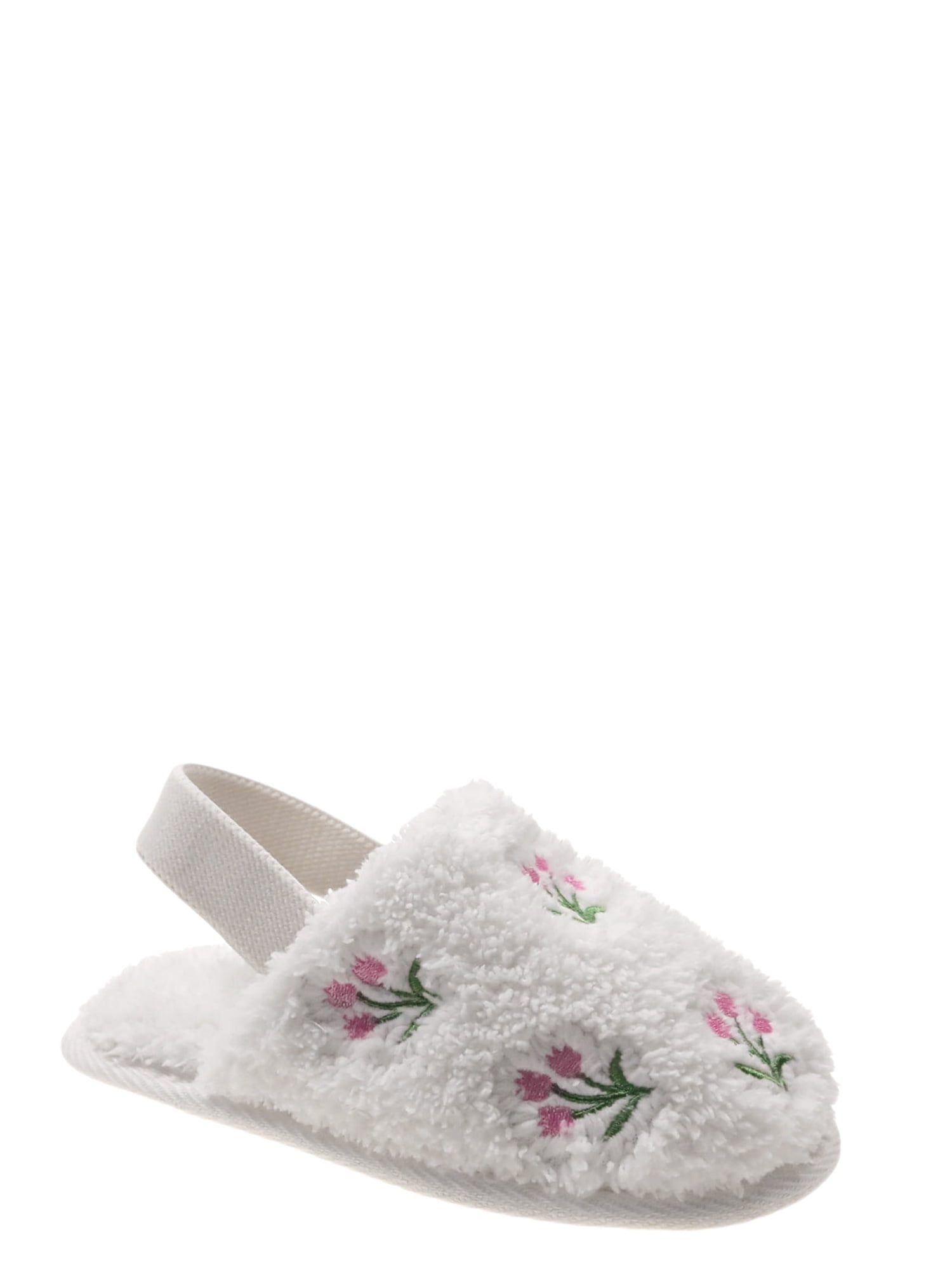 Wonder Nation Toddler Girls Scuff Flower Slippers - Walmart.com