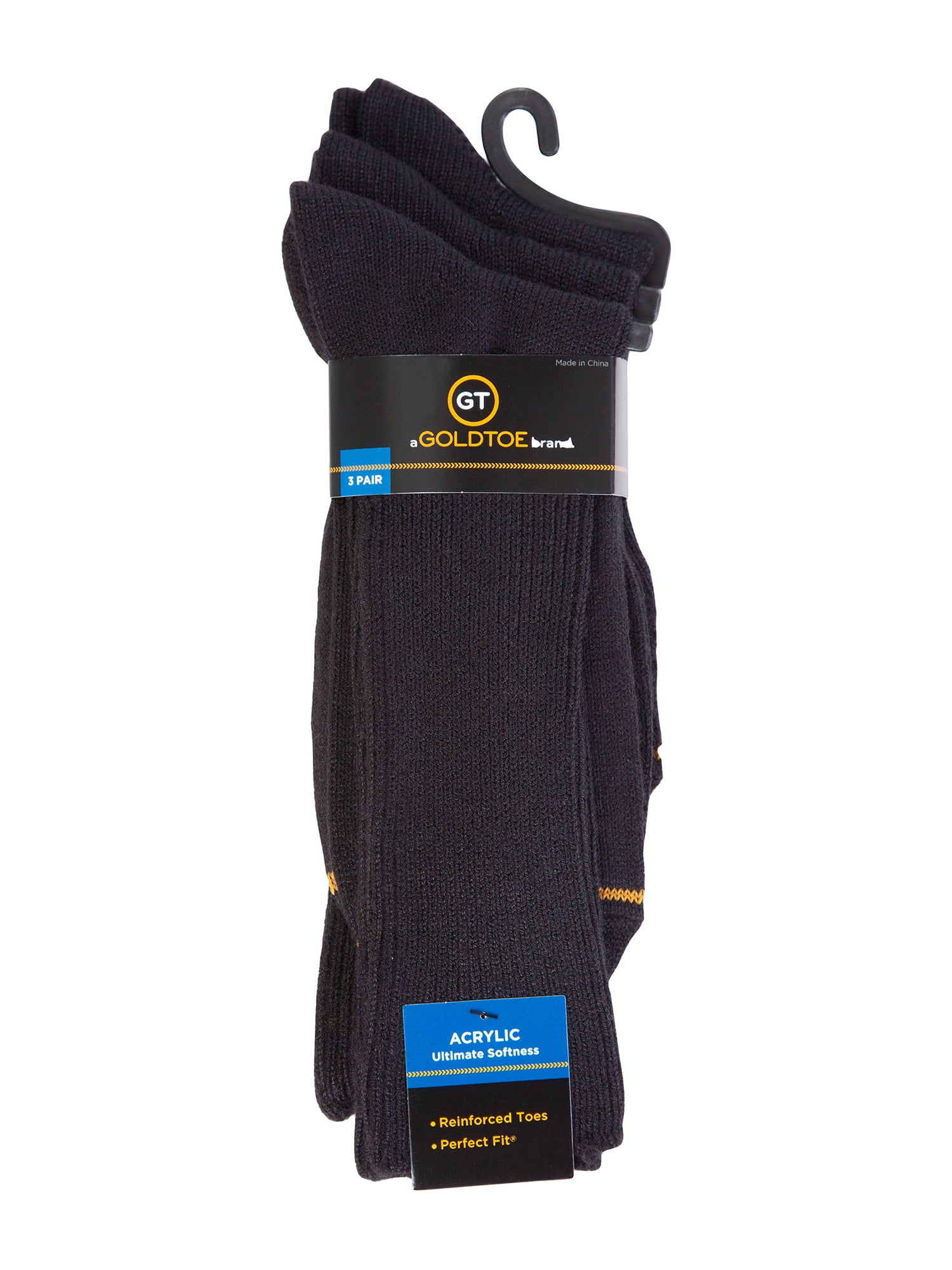 GT by Goldtoe Men's Acrylic Fluff Dress Socks, 3-Pack - Walmart.com