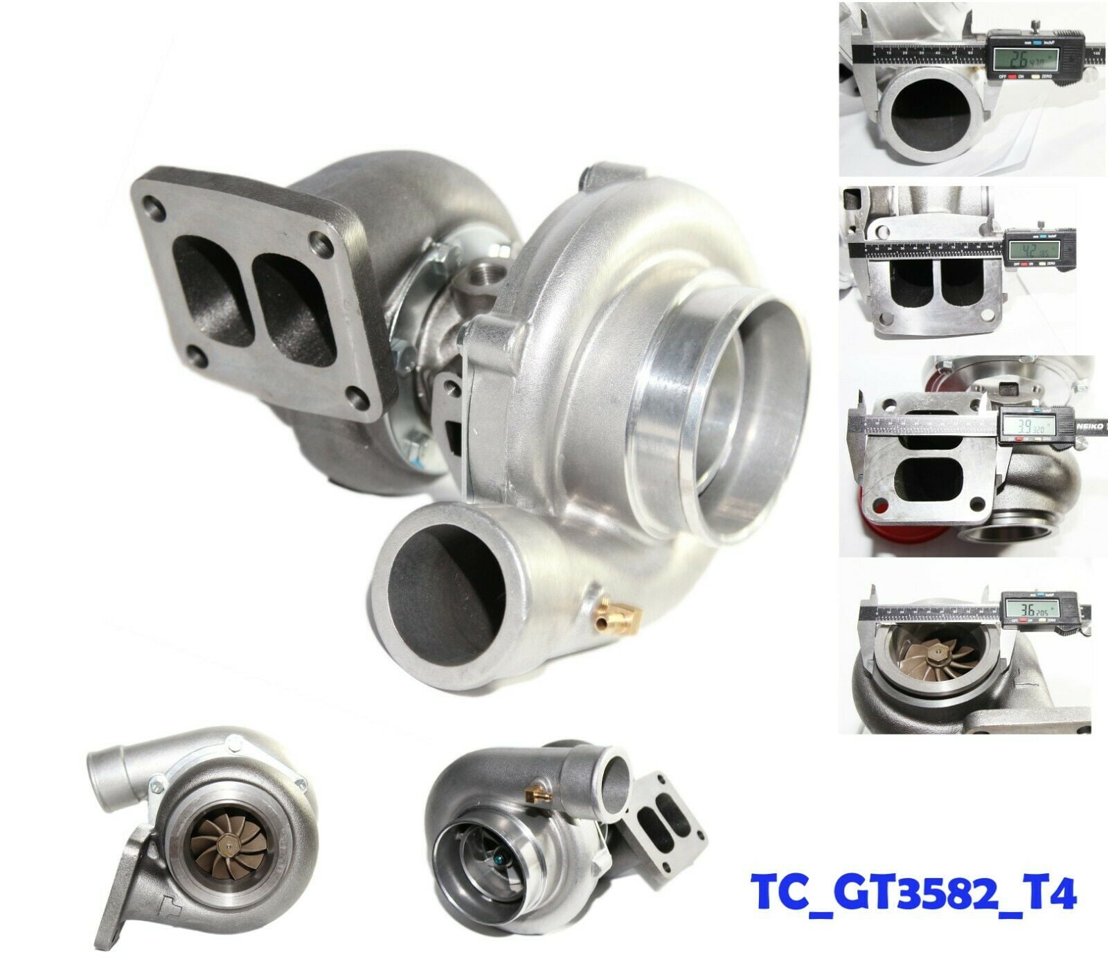 GT35 GT3582 Turbo Turbocharger Turbine 0.63 A/R Quick Spooling T3 ...