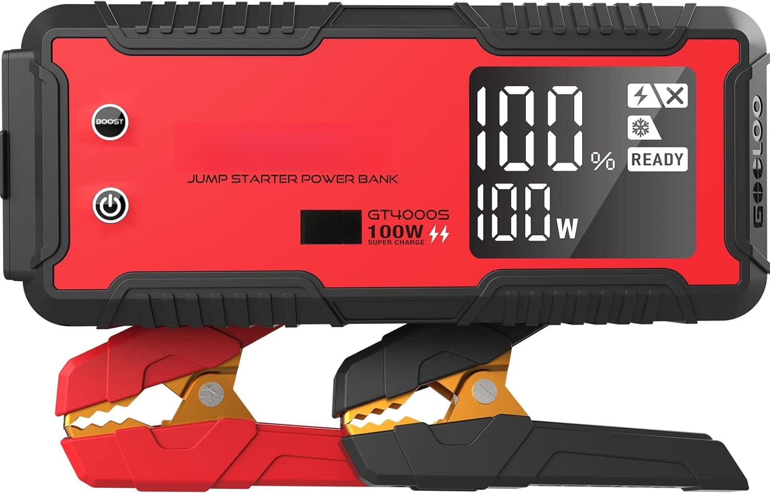 GT4000S Jump Starter 4000 Amp Car Starter 100W Two-Way Fast-Charging ...