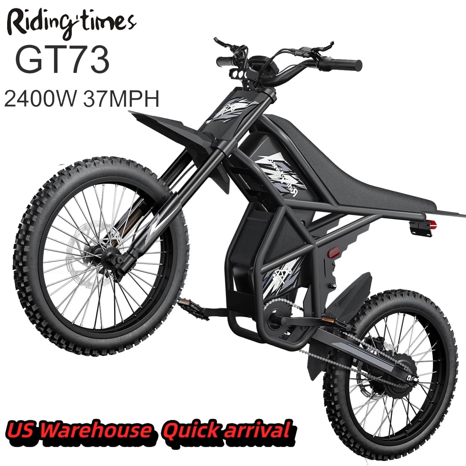 Ridingtimes GT73 Electric Dirt Bike for Adults 2400W 48V Electric ...