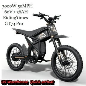 Riding'times GT73 Pro Electric Dirt Bike 2400W Motor 37MPH 85-Mile Range 25" Off-Road Tires ...