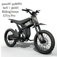 Riding'times GT73 Electric Dirt Bike for Adults, 37MPH 48V36.4AH 2400W 1747Wh Dual Battery Ebike ...