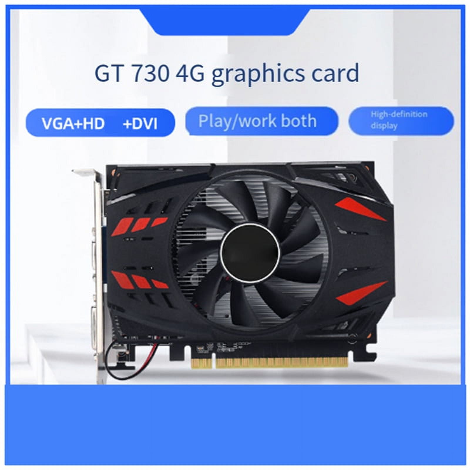 GT730 4G Game Graphics Card Fan Cooling Desktop Computer Home Office ...