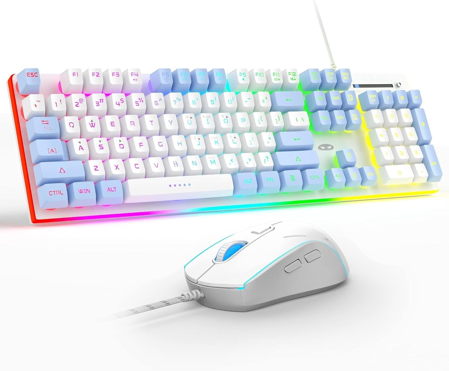 GT838 Gaming Keyboard and Combo, 104 Backlit Quiet Wired Keyboards for ...
