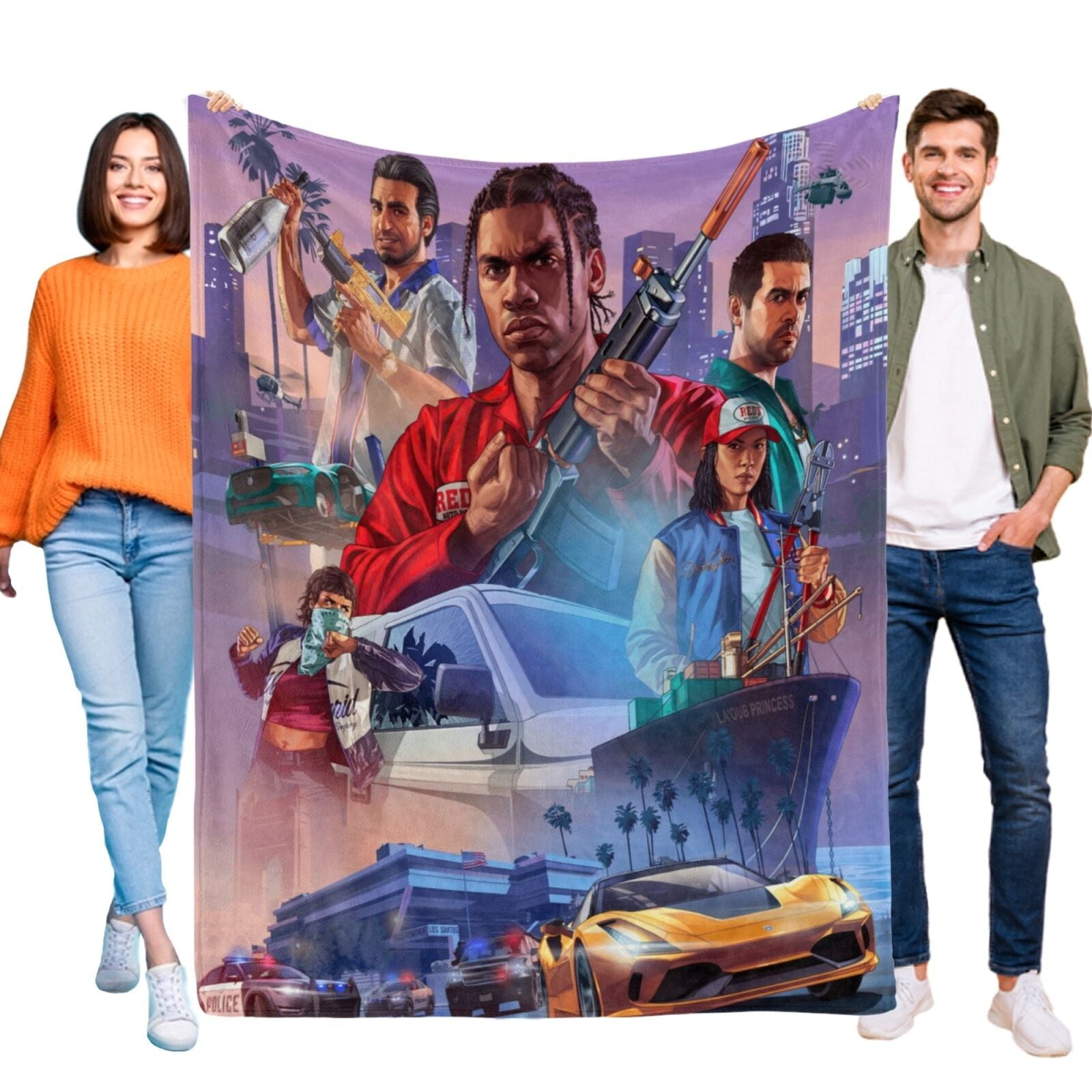 GTA Grand Theft Auto Blanket Flannel Soft Sofa Bed Couch Throw Birthday ...