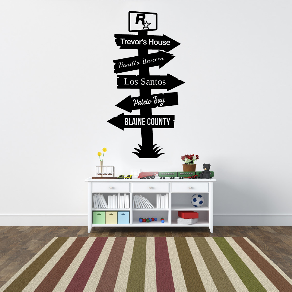 GTA Grand Theft Auto Maps Pathway Signage Trevor's House Los Santos ...