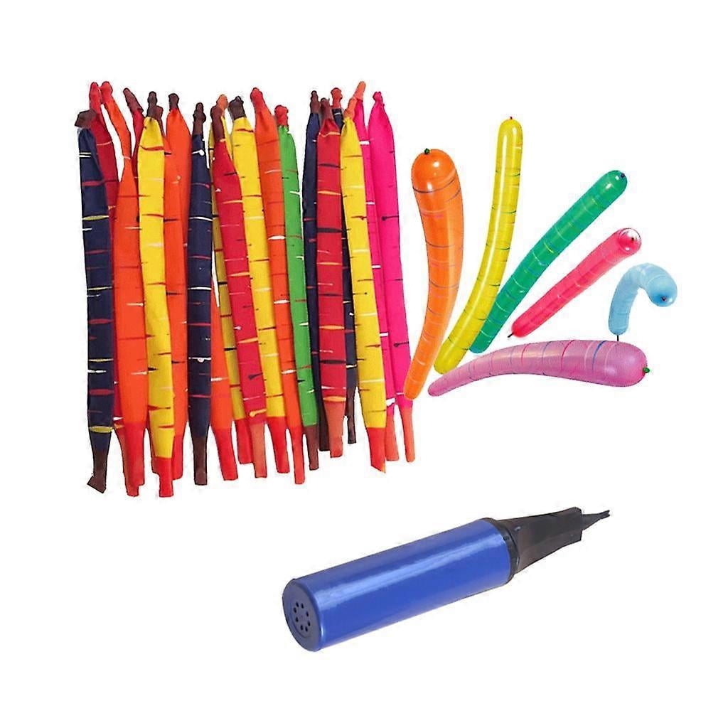 GTB 50pcs Mixed Long Latex Rocket Balloon with Pump Party Fillers Fun ...