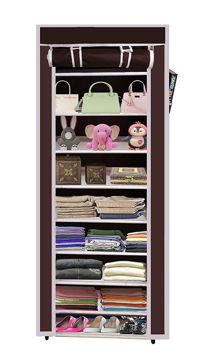 GTC Collapsible Portable Foldable Wardrobe Storage Shelves Organizer ...