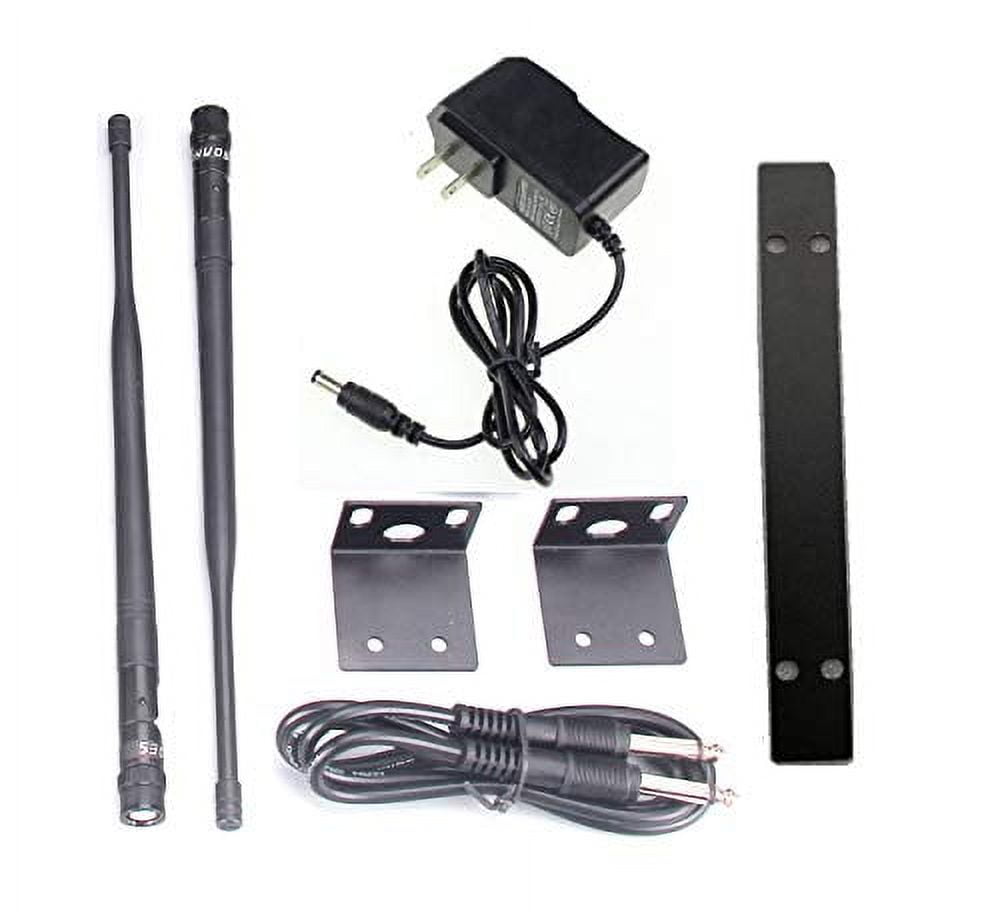 GTD Audio 2x100 Adjustable Frequency Channels UHF Wireless Microphone DJ Karaoke Mic System Long ...