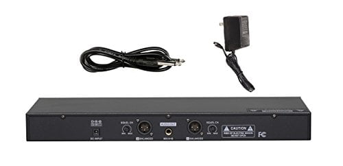 GTD Audio 2x100 Selectable Channel UHF Wireless Microphone Karaoke Mic System (with Handheld ...