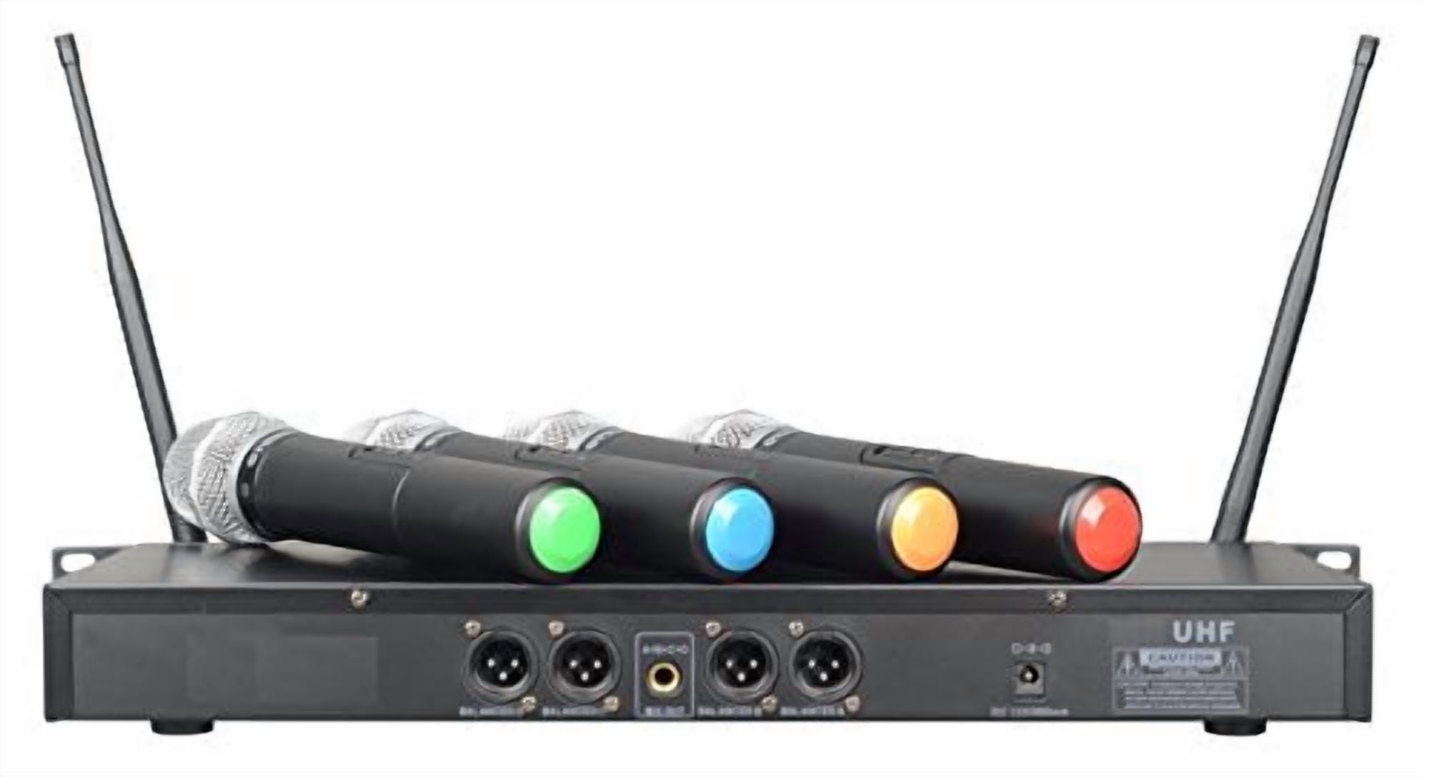 GTD Audio UHF Wireless Microphone System with 4 Hand held mics 504H ...