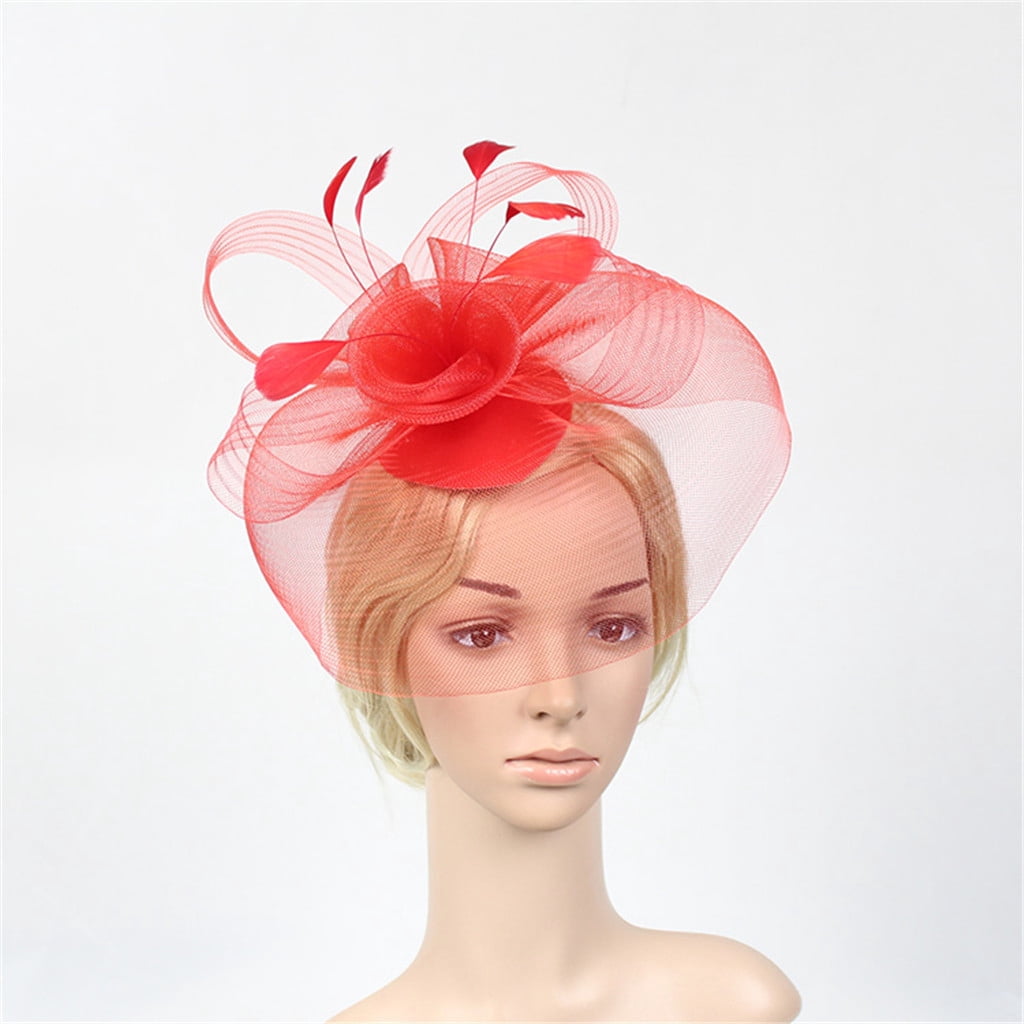 GTEYOIJN Fascinator Hats for Women Hat Headband and A Forked Clip Tea ...