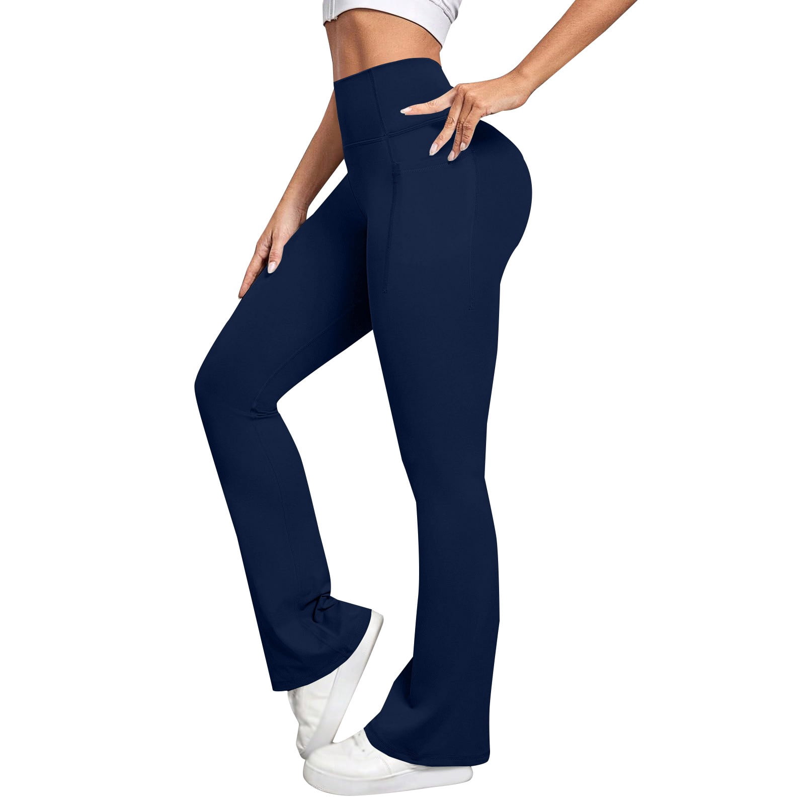 GTEYOIJN Non Restrictive Pants Brown Yoga Pants Drawstring Waist Pants ...