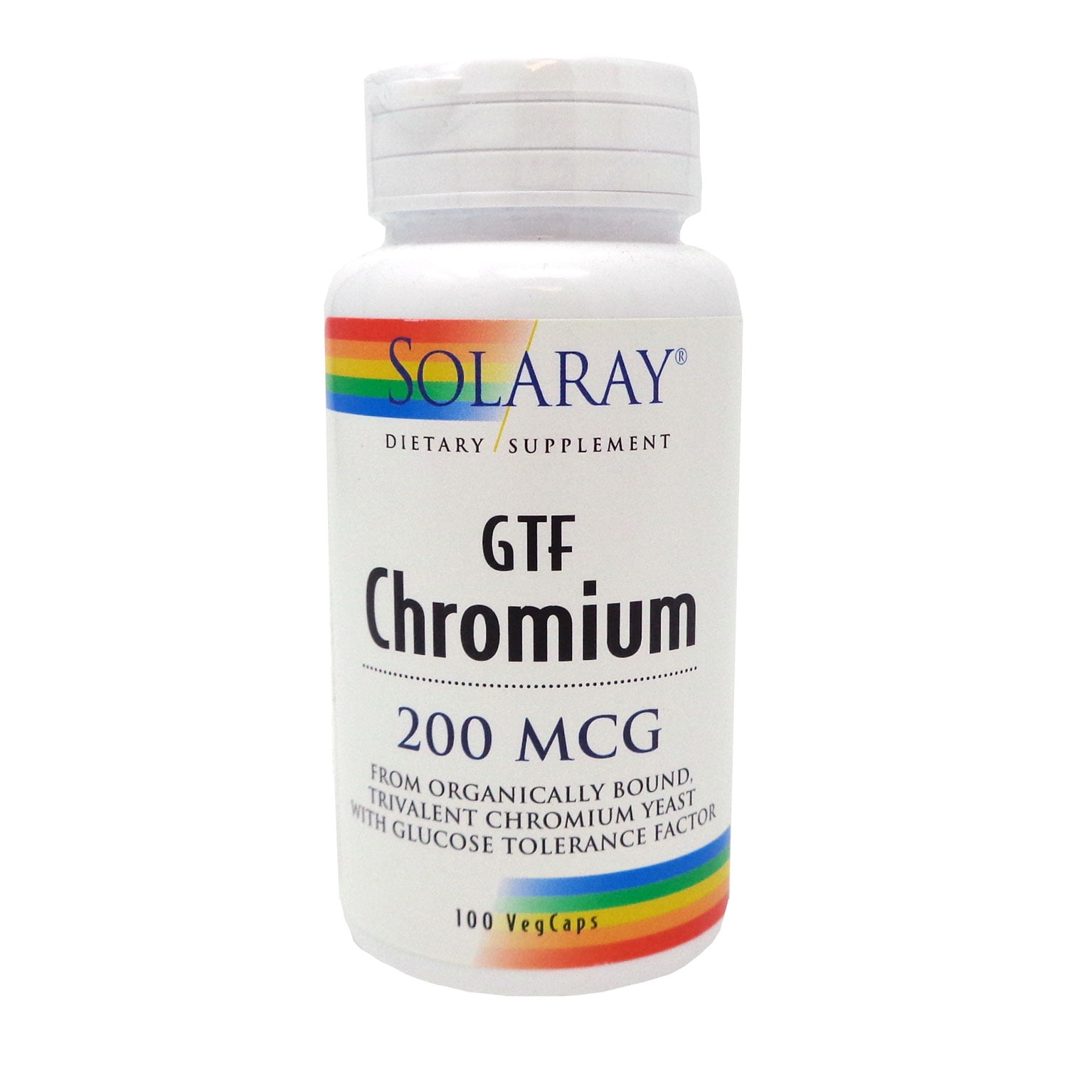 GTF Chromium 200 mcg By Solaray - 100 Capsules - Walmart.com