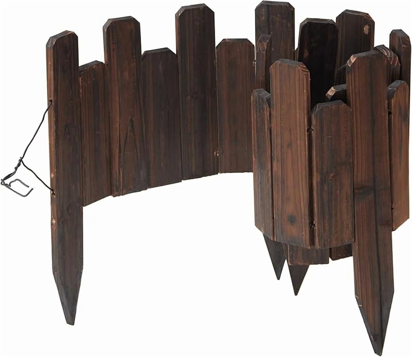 GTGT Garden Edging Border Garden Fence Wood Fence Border for Yard Patio ...