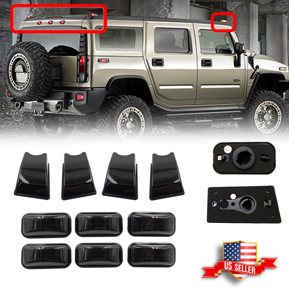 GTINTHEBOX 10x Smoked Top Roof Cab Marker Light Housing Cover For ...
