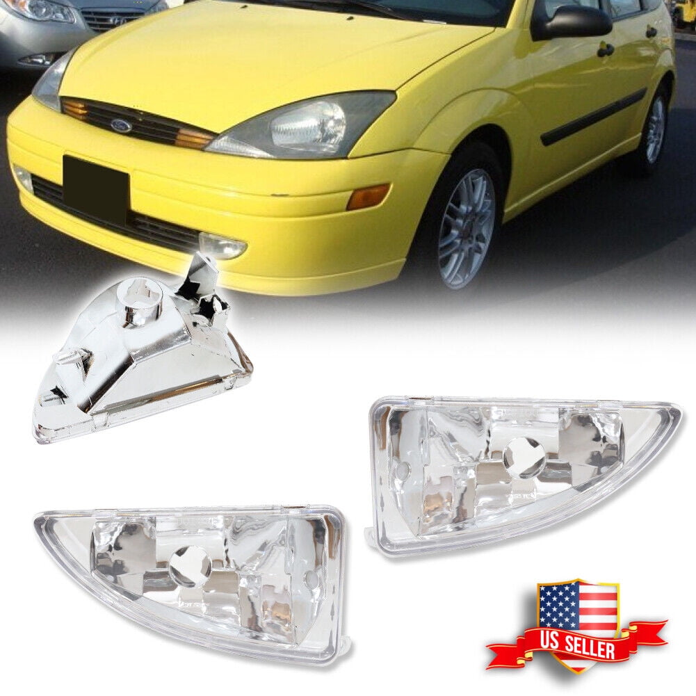 GTINTHEBOX 2PCS Clear Chrome Front Bumper Fog Driving Lights Lamps For ...