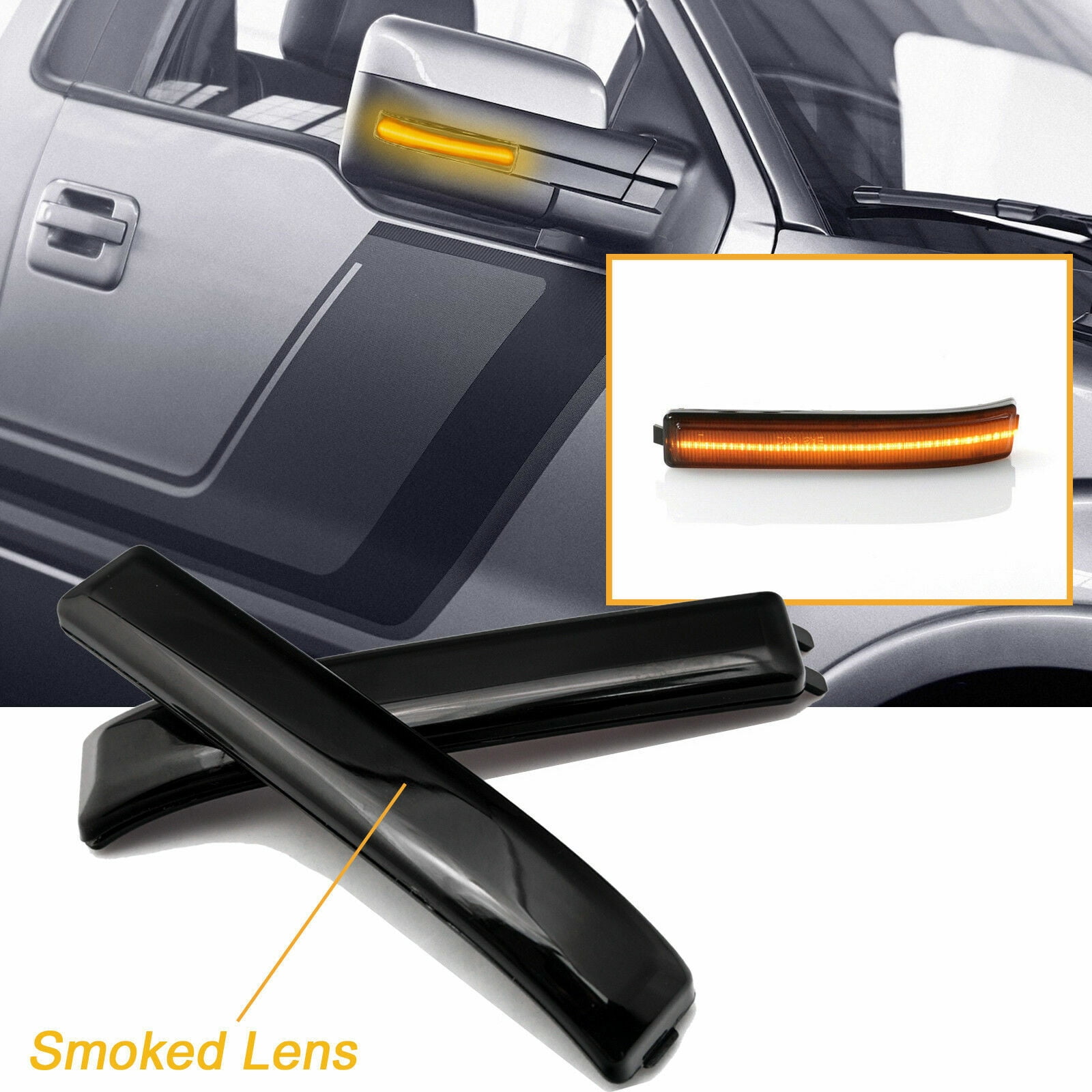 GTINTHEBOX 2PCS LED Side Mirror Reflector Indicator Turn Signal Light ...