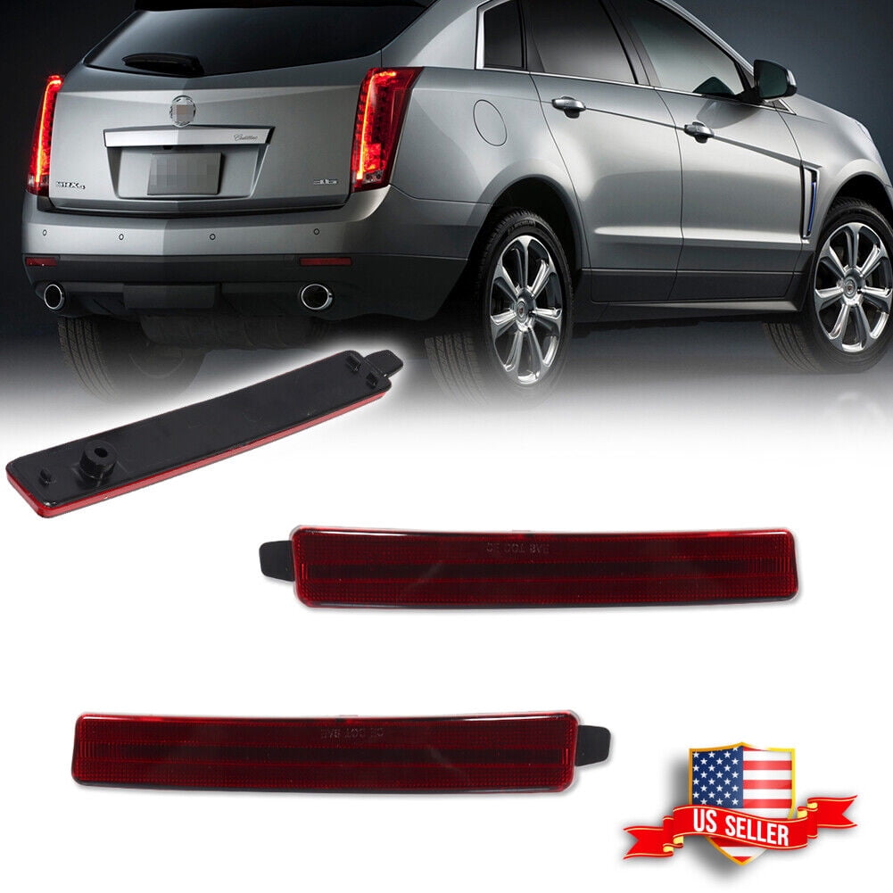 GTINTHEBOX 2X Red Lens Rear Bumper Reflector Bar Lights For GMC Acadia ...