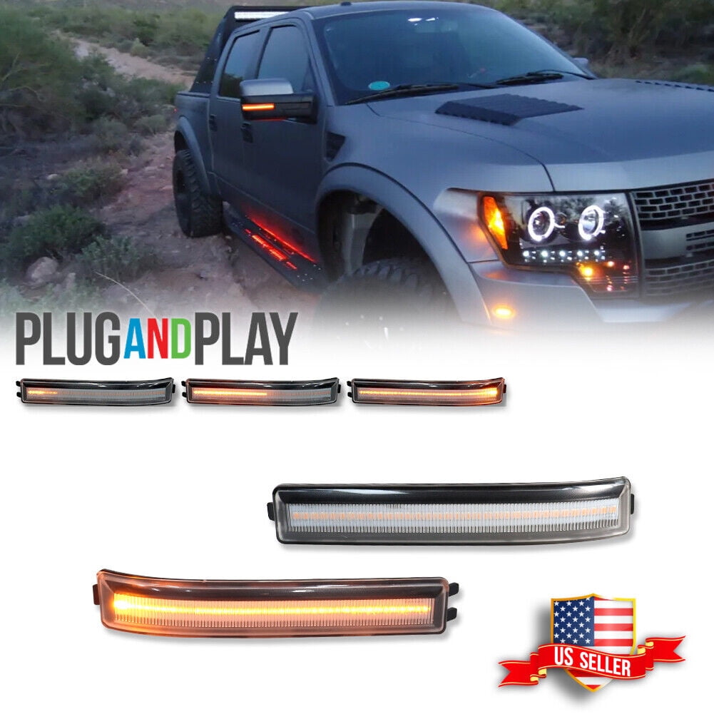 GTINTHEBOX 2X Sequential LED Clear Lens Side Mirror Lights Signal Lamp ...