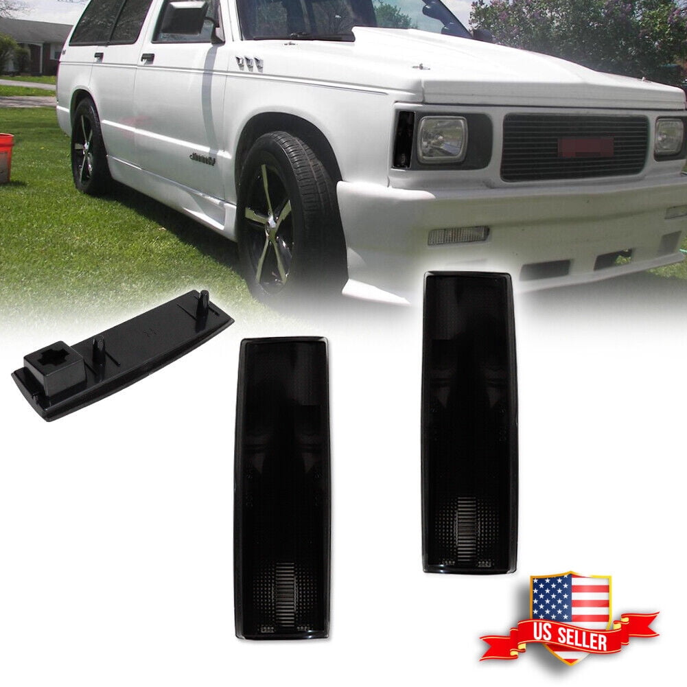 GTINTHEBOX 2X Smoked Lens Side Corner Marker Lights For Chevy S10 GMC ...