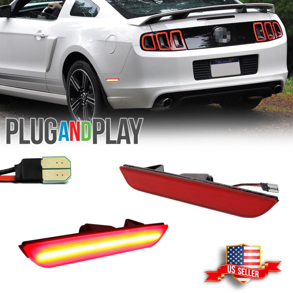 GTINTHEBOX 2x Red Lens LED Rear Bumper Side Marker Lights Lamps For ...