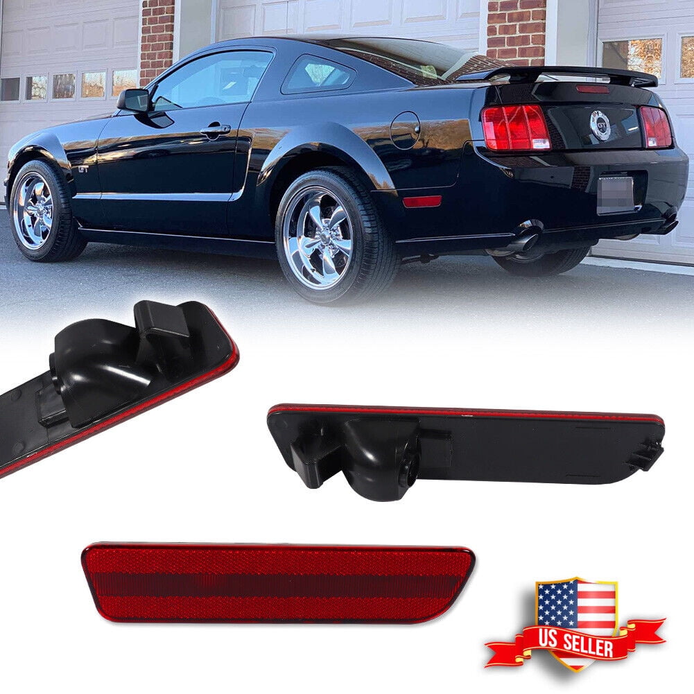 GTINTHEBOX 2x Red Lens Rear Bumper Reflectors Side Marker Lights For ...